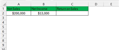 How To Calculate Return On Sales Formulas In Excel MyExcelOnline