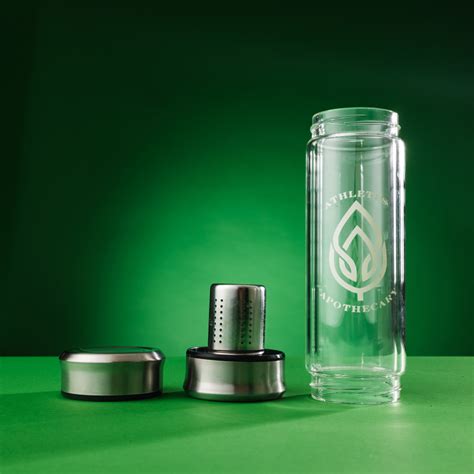 Glass Tea Infusing Bottle Double Wall On The Go Tea Infuser