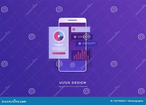 Mobile Uiux Development Design Concept Smartphone With Interface