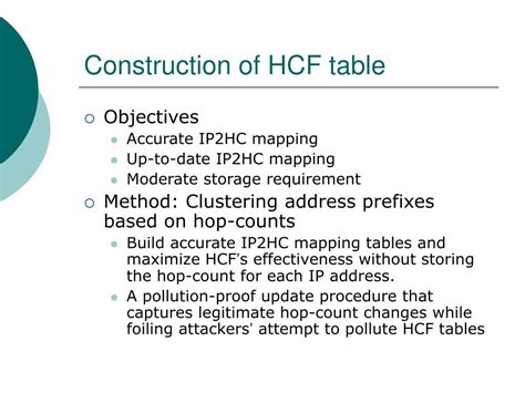Ppt Hop Count Filtering An Effective Defense Against Spoofed Ddos Traffic Powerpoint