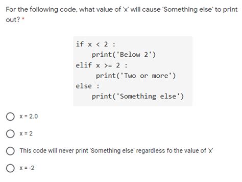 Solved Conditional Execution What Do We Do To A Python Statement