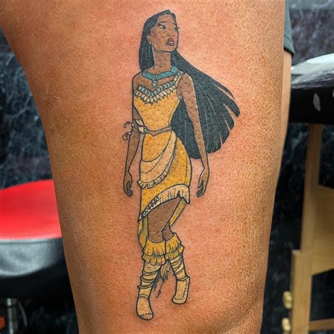 Pocahontas Outline Tattoo