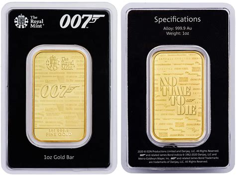 Royal Mint Releases No Time To Die Bullion Bars Bond Lifestyle