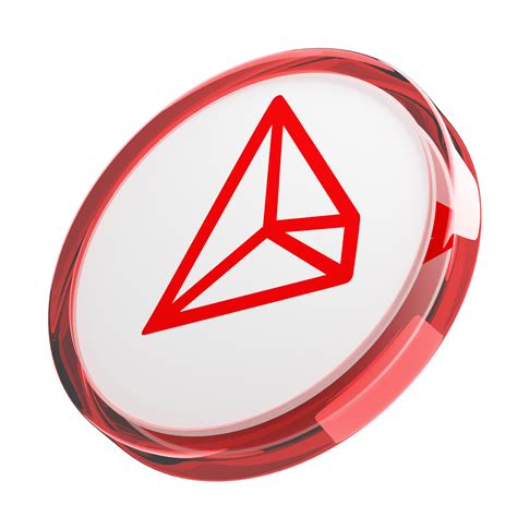 Tron Trx Glass Crypto Coin 3d Illustration 24093384 Png
