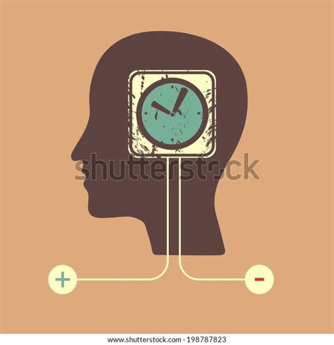 Human Head Clock Icon Stock Vector Royalty Free 198787823 Shutterstock