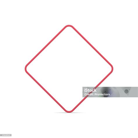 일반 사각형 마름모 빨간색 얇은 금속 프레임 부드러운 각진 현대 디자인 현실적인 벡터 3차원 형태에 대한 스톡 벡터 아트 및 기타 이미지 3차원 형태 건설 프레임