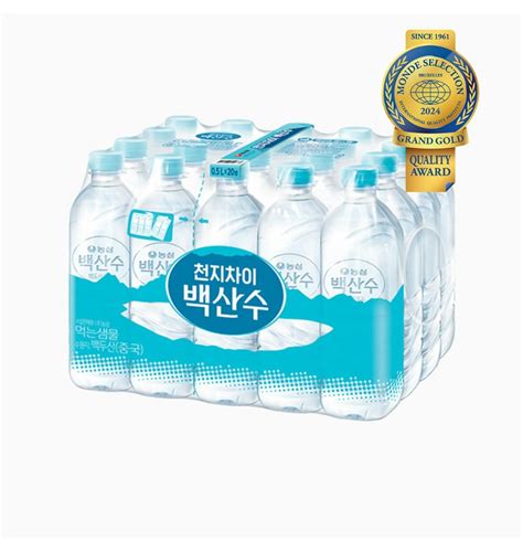농심 무라벨 백산수 500ml 20병 Pet 생수 티몬