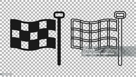 투명 한 배경에 격리 된 블랙 체크 플래그 아이콘 경주 플래그 벡터 1에 대한 스톡 벡터 아트 및 기타 이미지 1 단일 객체 출발선 Istock