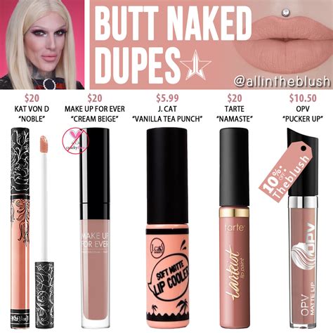 Jeffree Star Butt Naked Velour Liquid Lipstick Prediction Dupes All