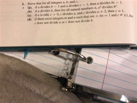 Solved 2 Prove That For All Integers A B And C A If A