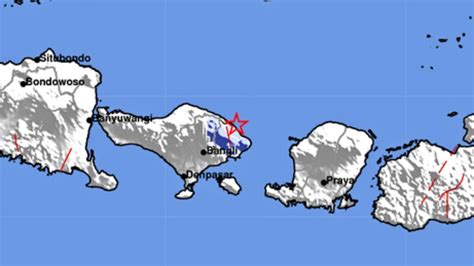 Gempa Terkini Magnitudo 3 6 Guncang Karangasem Bali