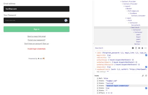 emailauth loading state not resetting on invalid credentials · issue