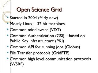 Open Science Grid For Virtual Cell PPT