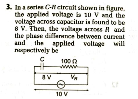 Solved In A Series C R Circuit Shown In Figure The Chegg Com