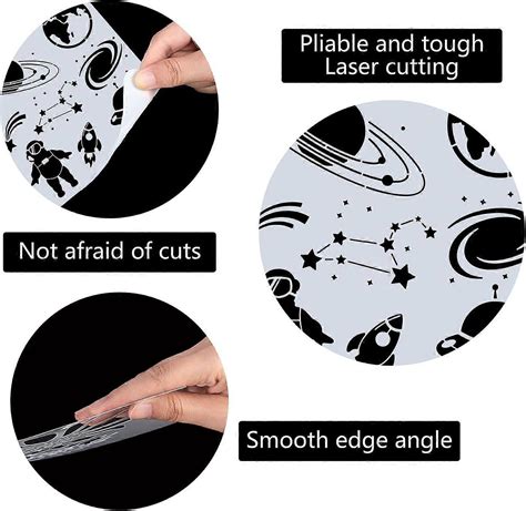 3030cm Solar System Planets Stencil Astronaut Template Outer Space