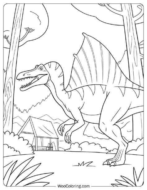 Camp Cretaceous Spinosaurus Coloring Page