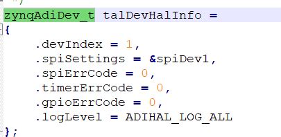 ADRV Talise API ZynqAdiDev T Type Definition Q A Microcontroller No OS Drivers