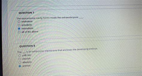 Solved The Exoceolomic Cavity Forms Inside The