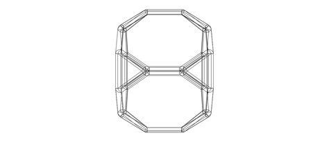 3d Printed Wireframe Shape Truncated Cube By Mr Anycad Pinshape