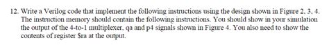 Write A Verilog Code That Implement The Following Chegg