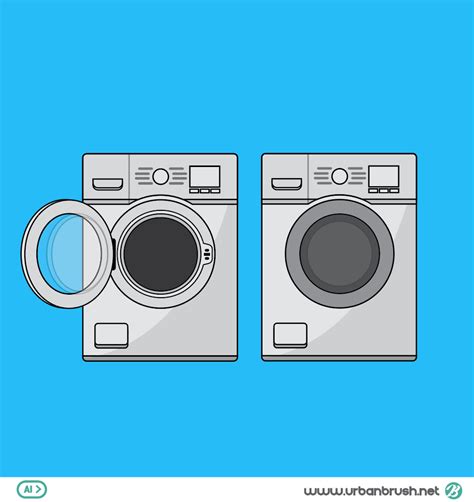 세탁기 일러스트 Ai 무료다운로드 Free Washer Vector Urbanbrush
