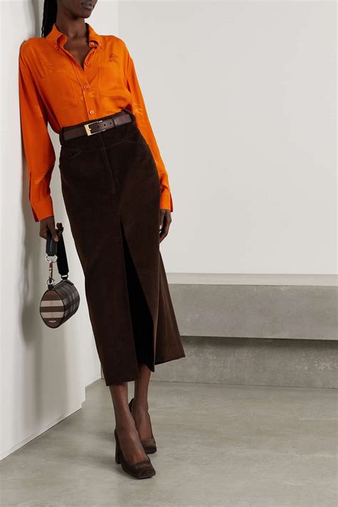 Burberry Silk Satin Jacquard Shirt Наряды Мода подборка фотография Летние женские наряды