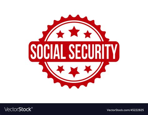 Social Security Rubber Stamp Seal Royalty Free Vector Image