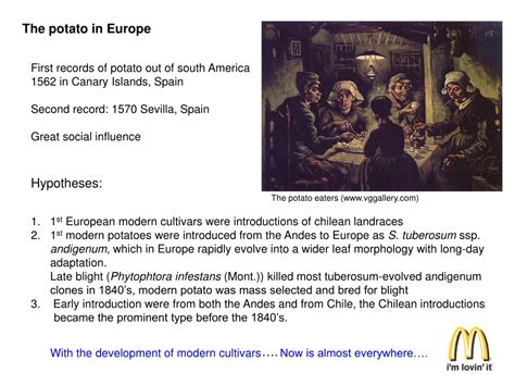 Ppt Unraveling Potato Domestication From Andes To Europe Powerpoint