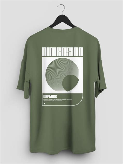 Shop Olive Green Mens T Shirt Traverse Oversized Fit T Shirt Nobero