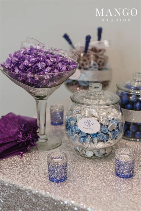 Purple And Blue Candy Table