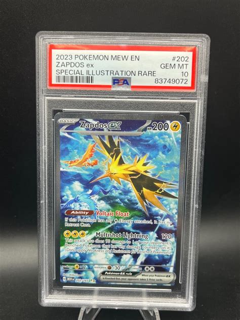 Zapdos Ex 2023 Scarlet And Violet 151 202165 Special Illustration Rare Price Guide Sports