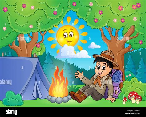 Scout Babe Theme Image 2 Picture Illustration Stock Photo Alamy