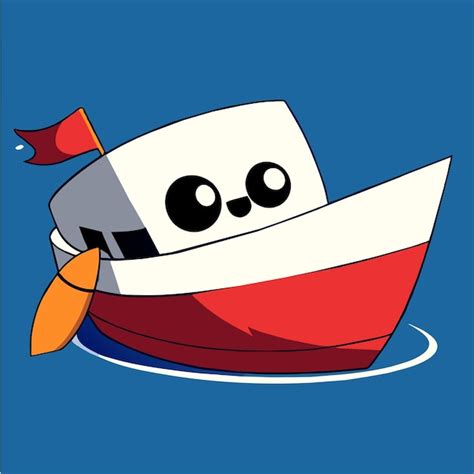 Cute Boat Background Premium Ai Generated Vector