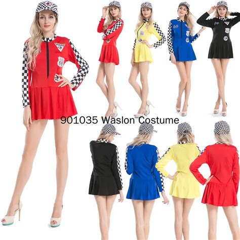 S Xxl Miss Super Car Racer Racing Sport Driver Grid Girl Fancy Costume