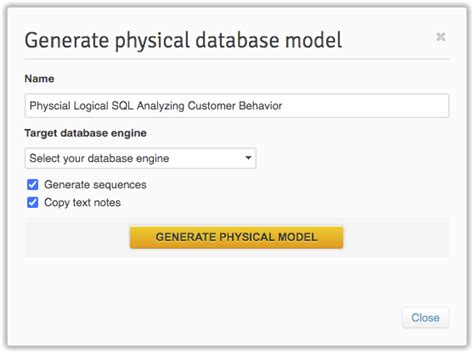 How To Generate A Physical Diagram From A Logical Diagram In Vertabelo