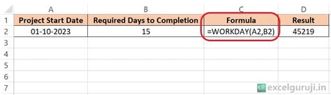 Mastering Excel WORKDAY Function Efficient Date Calculations Excel