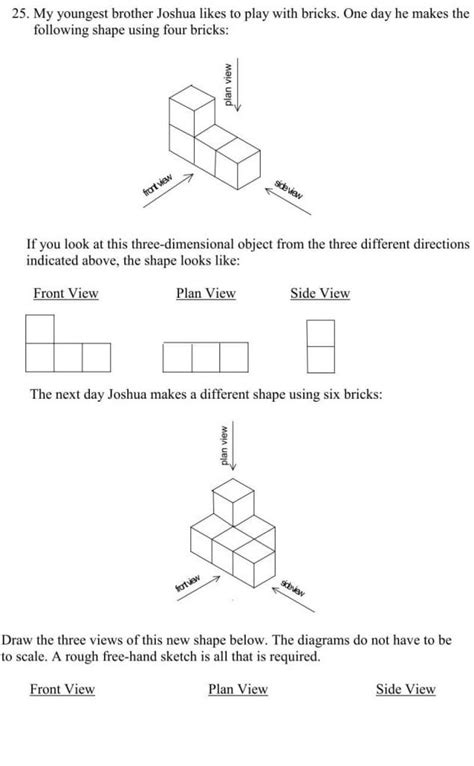 11 Plus 11 Maths 3d Shapes Past Paper Questions Page 3 Of 3