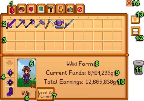 Inventory Stardew Valley Wiki Stardew Valley Valley Game Video