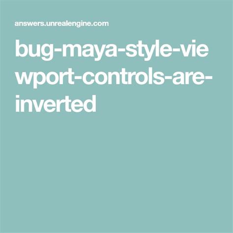 Bug Maya Style Viewport Controls Are Inverted Control Maya Style