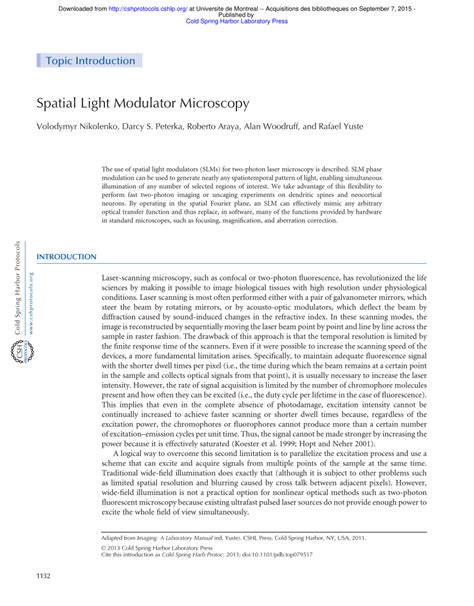 Pdf Spatial Light Modulator Microscopy