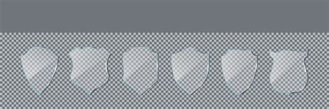 Shield Symbol And Lightning Icon In Glassmorphism Vector Image
