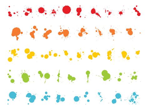 Colorful Paint Blobs Vector Art Graphics Freevector
