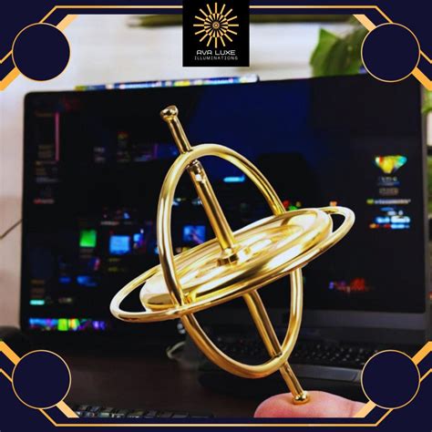 Self Balancing Gyroscope Spinner Stress Relief Fidget Desk Toy Etsy