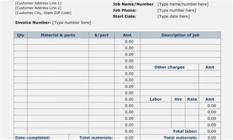 Contract Labor Invoice Template Example Wfac Employee Free Templates
