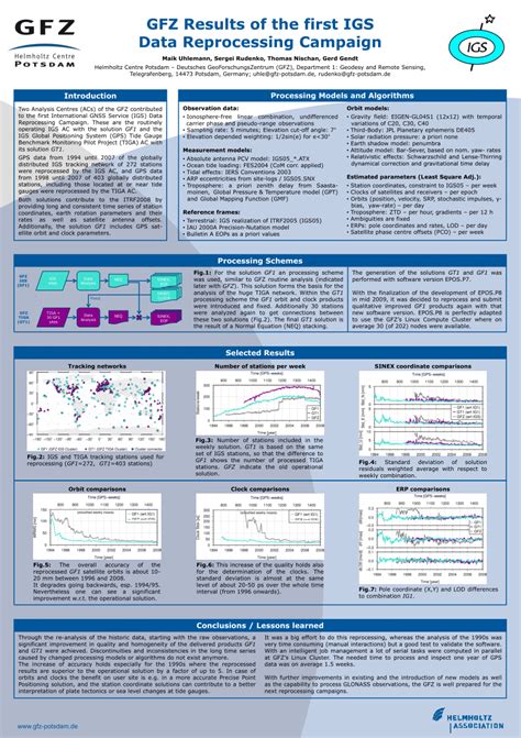 Pdf Gfz Results Of The First Igs Data Reprocessing Campaign