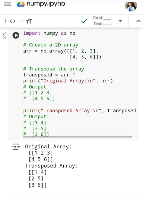 Syeda Aqsa Jilani On Linkedin In Numpy The Transpose Of An Array Is A