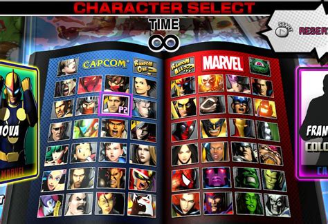 Ultimate Marvel Vs Capcom 3 Character Select