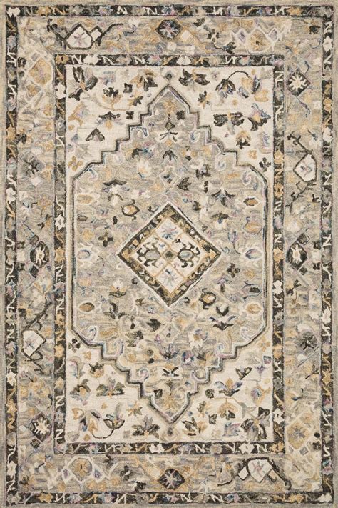 Loloi Ii Beatty Bea 01 Greyivory Area Rug Incredible Rugs And Decor