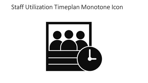 Staff Utilization Timeplan Monotone Icon In Powerpoint Pptx Png And