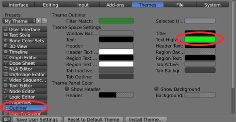 Interface Setup